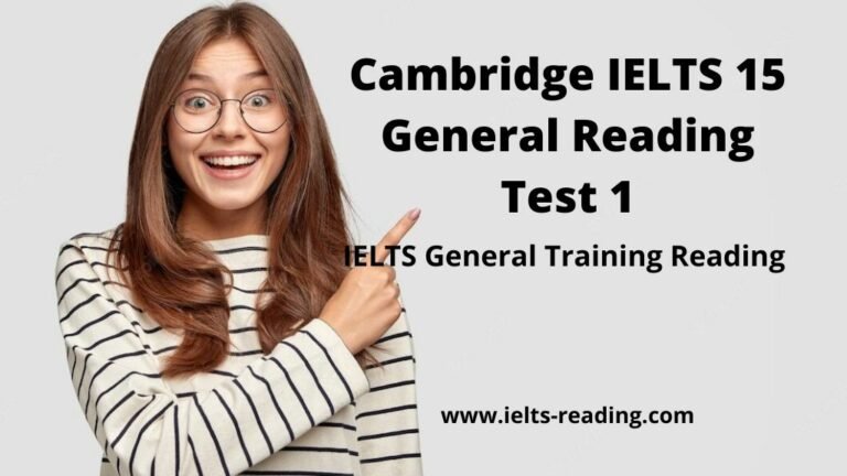 Cambridge IELTS 14 General Training Reading 1 with Answers